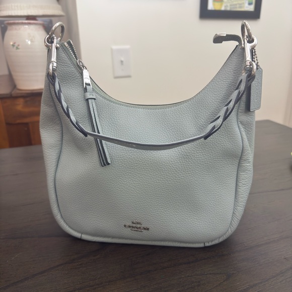 Coach | Bags | Coach Sky Blue Leather Hobo Bag | Poshmark